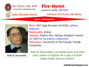 Fire-Hymn Summary by Keki N. Daruwalla » Jolly Lifestyle World
